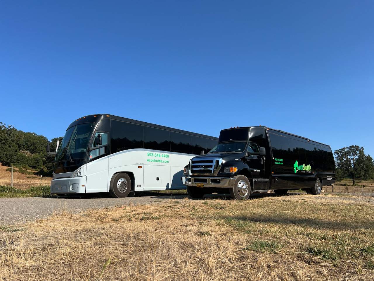 Charter Bus fleet in Portland - ecoShuttle